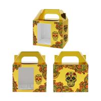 China Sublimation Cardboard 11oz Mug Gift Box Custom Packaging Boxes With Window White Gold Color for sale