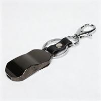 China Sublimation Metal Keychain Blanks With Leather Connectors for sale