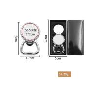 China Creative Blank Sublimation Magnetic Bottle Opener Refrigerator Magnet Two-In-One Custom Magnet Bottle Opener for sale