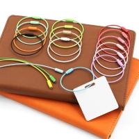 China DIY Sublimation Keychain Accessories Blanks Wire Loops Colored Key Rings Summer Candy Colors Large String Keychains for sale