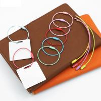 China DIY Sublimation Keychain Accessories Blanks Wire Loops Colored Key Rings Summer Candy Colors Large String Keychains for sale