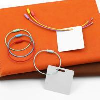 China DIY Sublimation Keychain Accessories Blanks Wire Loops Colored Key Rings Summer Candy Colors Large String Keychains for sale