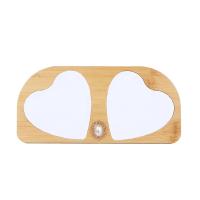 China Sublimation Bamboo Picture Frames Home DIY Design Aluminium Disc Photo Slate Custom Bamboo Frame for sale