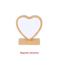China Sublimation Bamboo Picture Frames Home DIY Design Aluminium Disc Photo Slate Custom Bamboo Frame for sale