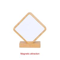 China Sublimation Bamboo Picture Frames Home DIY Design Aluminium Disc Photo Slate Custom Bamboo Frame for sale