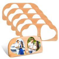 China Double Sweet Sublimation Blank Bamboo Photo Frame Custom Wood Framed Photos For Home Office Decoration for sale