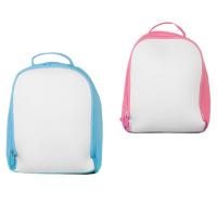 China Pink Blue Neoprene Fabric Blank Sublimation School Bag For Children Custom Printing Kids Bags Backpacks for sale