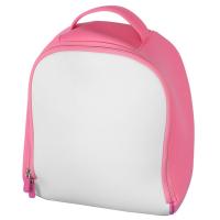 China Pink Blue Neoprene Fabric Blank Sublimation School Bag For Children Custom Printing Kids Bags Backpacks for sale