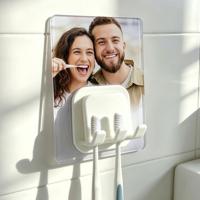 China Fashion Printable Sublimation Acrylic Wall Mounted ToothBrush Holder For Home Decoration for sale