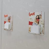 China Fashion Printable Sublimation Acrylic Wall Mounted ToothBrush Holder For Home Decoration for sale