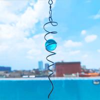 China Sublimation Wind Spinner Tail Colorful Glass Beads Ornament For Sublimation Wind Spinner Window Garden Decoration for sale