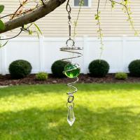 China Sublimation Wind Spinner Tail Colorful Glass Beads Ornament For Sublimation Wind Spinner Window Garden Decoration for sale