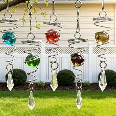 China Sublimation Wind Spinner Tail Colorful Glass Beads Ornament For Sublimation Wind Spinner Window Garden Decoration for sale