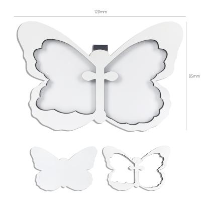 China Creative Sublimation Blank Wooden Memorial Butterfly Car Visor Clip Sun Visor Clip Keepsake Gift for sale
