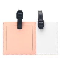 China Square Shape Sublimation Luggage Tag Blanks leather luggage tags personalized for sale