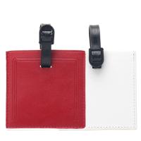 China Square Shape Sublimation Luggage Tag Blanks leather luggage tags personalized for sale