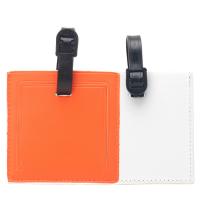 China Square Shape Sublimation Luggage Tag Blanks leather luggage tags personalized for sale