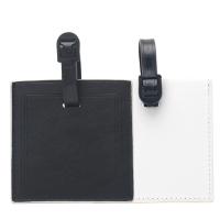 China Square Shape Sublimation Luggage Tag Blanks leather luggage tags personalized for sale