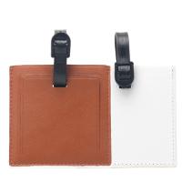 China Square Shape Sublimation Luggage Tag Blanks leather luggage tags personalized for sale
