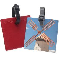 China Square Shape Sublimation Luggage Tag Blanks leather luggage tags personalized for sale