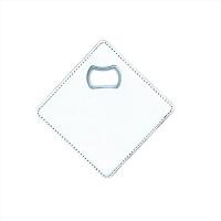 China Eco-Friendly Double-Sided Stainless Steel PU Leather Bottle Opener Sublimation Blanks for sale
