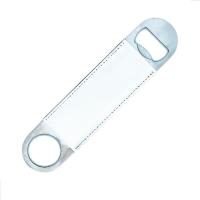 China Eco-Friendly Double-Sided Stainless Steel PU Leather Bottle Opener Sublimation Blanks for sale