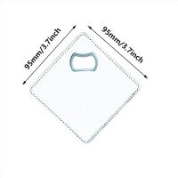 China Eco-Friendly Double-Sided Stainless Steel PU Leather Bottle Opener Sublimation Blanks for sale