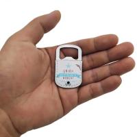 China Eco-Friendly Double-Sided Stainless Steel PU Leather Bottle Opener Sublimation Blanks for sale