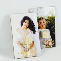 China Creative Tabletop Sublimation MDF Wooden Photo Frame With Flower Holder Personalized Mother'S Day Gift for sale