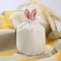 China Blank Sublimation Velvet Easter Bunny Bag Candy Pouch Party Gifts for sale