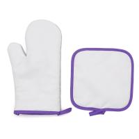 China Blank Colored Polyester Oven Mitts Sublimation Personalized Pot Holders Oven Mitts for sale