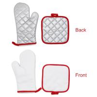 China Blank Colored Polyester Oven Mitts Sublimation Personalized Pot Holders Oven Mitts for sale