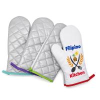 China Blank Colored Polyester Oven Mitts Sublimation Personalized Pot Holders Oven Mitts for sale