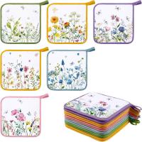 China Custom Colorful Sublimation Blank Printable Polyester Pot Holder Waterproof Heat Resistant Dishwasher Safe for sale