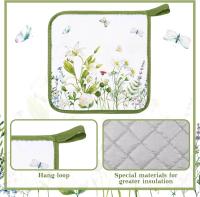 China Custom Colorful Sublimation Blank Printable Polyester Pot Holder Waterproof Heat Resistant Dishwasher Safe for sale