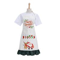 China Custom Linen Sublimation Apron Blanks With Pocket Adjustable Neck Strap Kitchen Cooking BBQ Work Apron for sale