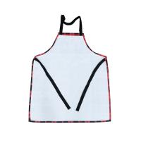 China Personalized Sublimation Blank Red Plaid Kitchen Apron For Woman and Man for sale