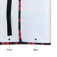 China Personalized Sublimation Blank Red Plaid Kitchen Apron For Woman and Man for sale