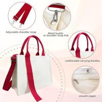 China Personalized Heavy Duty Sublimation Canvas Tote Bags With Shoulder Strap Blank Custom Logo Fashion Beach Bag For Women for sale