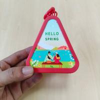 China Sublimation Blank PET Christmas Lantern Double-Sided Heat-Transfer LED Night Light Triangle Design for sale