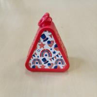China Sublimation Blank PET Christmas Lantern Double-Sided Heat-Transfer LED Night Light Triangle Design for sale