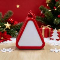 China Sublimation Blank PET Christmas Lantern Double-Sided Heat-Transfer LED Night Light Triangle Design for sale