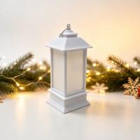 China Four-Sided Printing Sublimation Blank Christmas Lantern With Printable PET Sheet DIY Heat-Transfer LED Night Light for sale