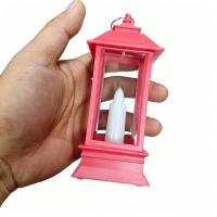 China Four-Sided Printing Sublimation Blank Christmas Lantern With Printable PET Sheet DIY Heat-Transfer LED Night Light for sale