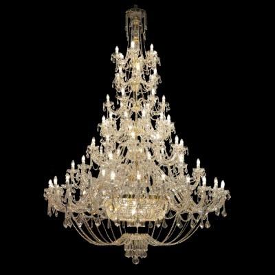 China 87 Lights Grand Crystal Chandelier High Roof Chandelier For Hotel Lobby for sale
