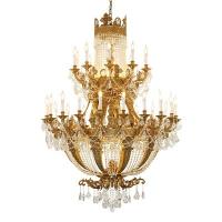 China Large French Brass Chandelier Chrome Finish 130cm Wide XS3010-20+10 for sale