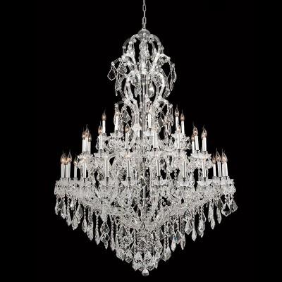 China 59 Inch Round Crystal Chandelier 48 Lights Large Maria Theresa Chandelier for sale