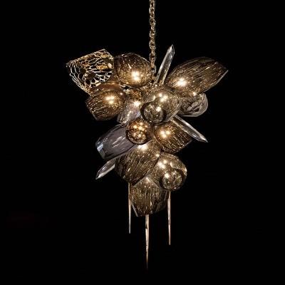 China Vertical Modern Large Chandeliers Britannica Bronze Crystal Modern Chandelier for sale