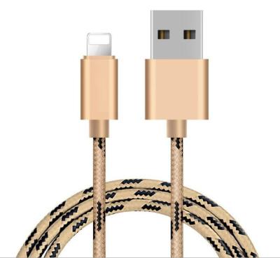 China Nylon rapid USB cable for Iphone 7(plus)/6S(plus)/6(plus)/5S/5C/5/Ipad air/mini/V8 USB cable for sale