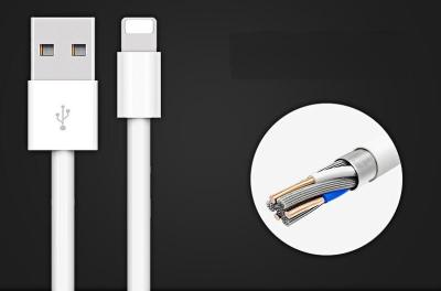 China rapid classic white lightning USB cable for Iphone 7(plus)/6S(plus)/6(plus)/5S/5C/5/Ipad air/mini for sale